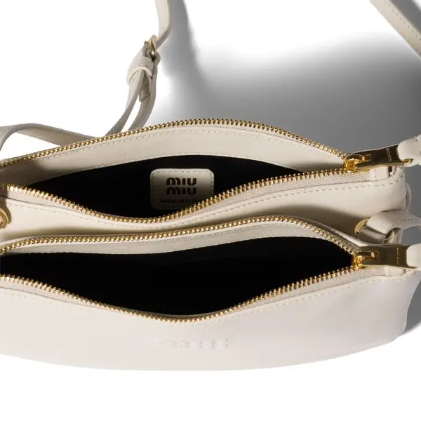 Miu Miu Leather Pouch - Chalk White | Editorialist